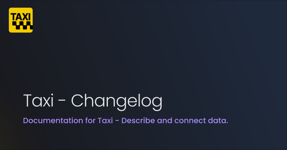 Taxi - Changelog